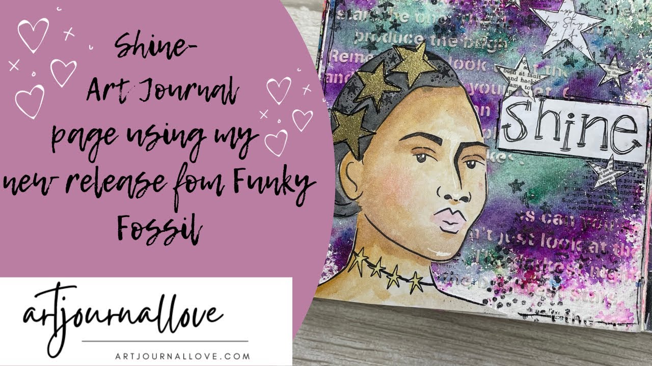 Shine- Art Journal page with my new release - YouTube