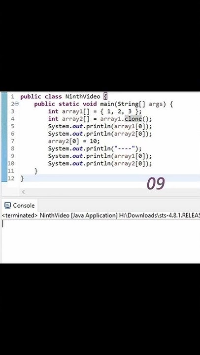 Clone method for array - java - YouTube