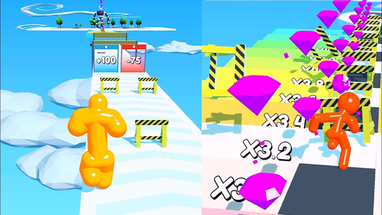 Tall Man Run Game -Runner Gameplay Mod -Satisfying Colourful Video ...