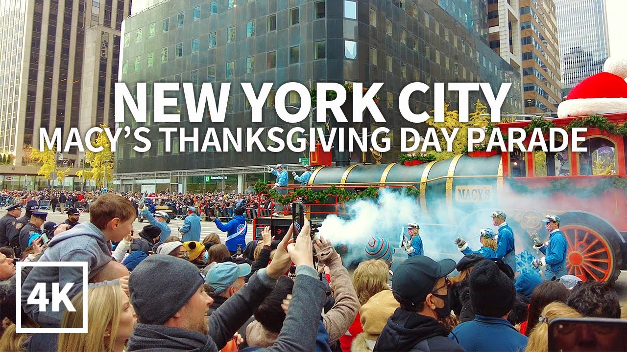 [4K] NEW YORK CITY - Macy's Thanksgiving Day Parade, Midtown Manhattan ...