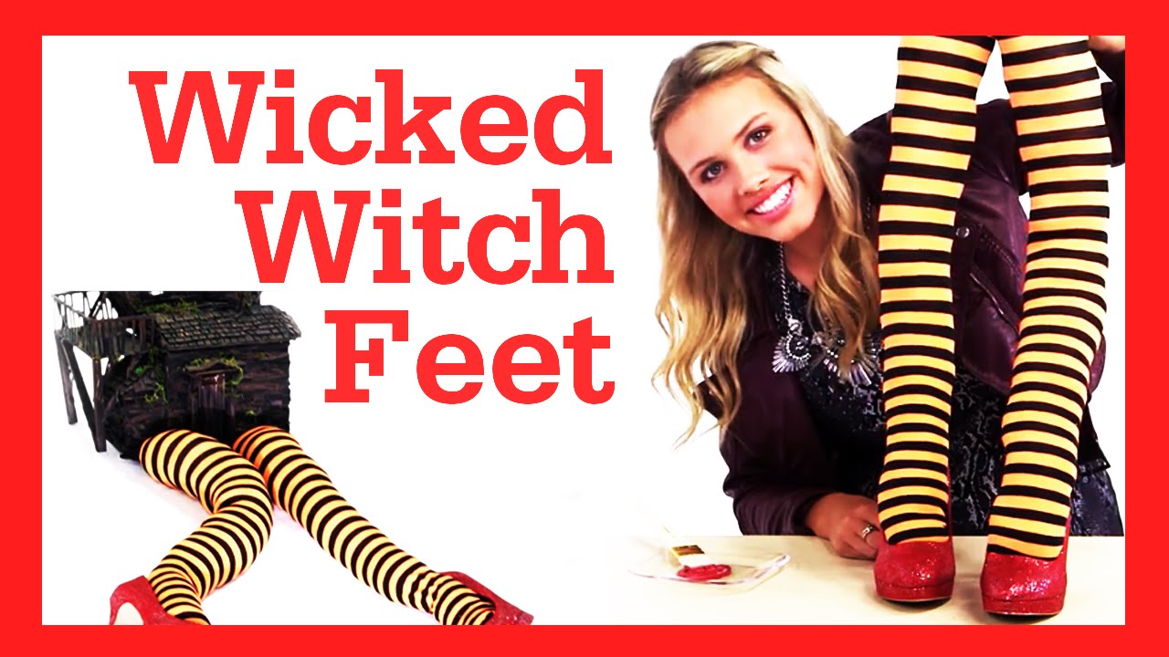 Wicked Witch Feet for Halloween! #17daily - YouTube