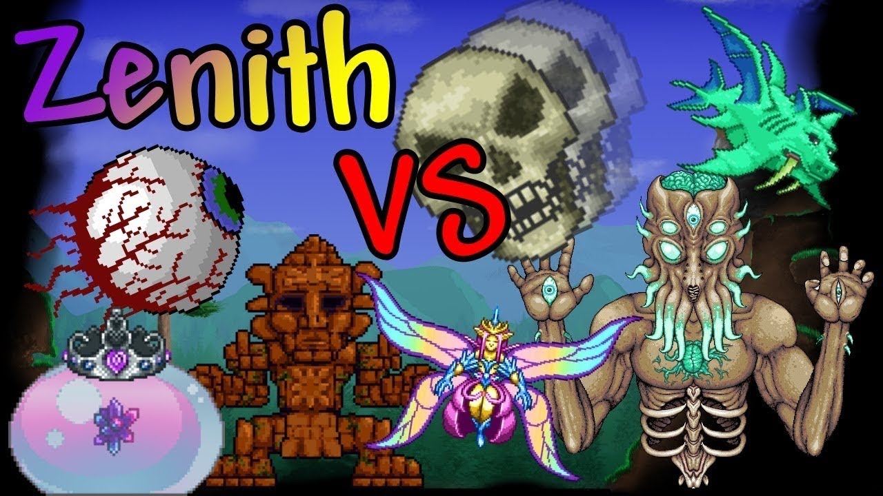 Terraria 1.4 - Zenith vs ALL Bosses (Expert Mode) - YouTube