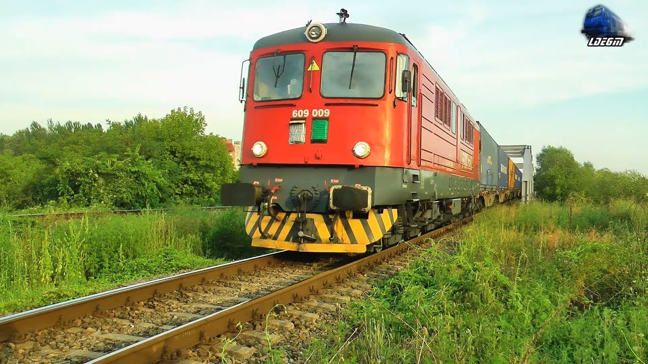 LDE2100 609 009-9 & Tren FOX Rail Intermodal Train in Oradea pe Apus/on ...