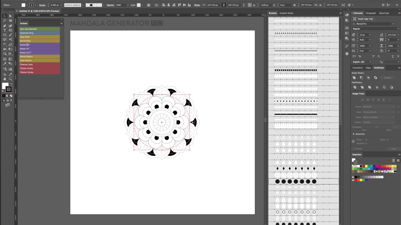 Mandala Generator PRO by ShinyPixel - YouTube