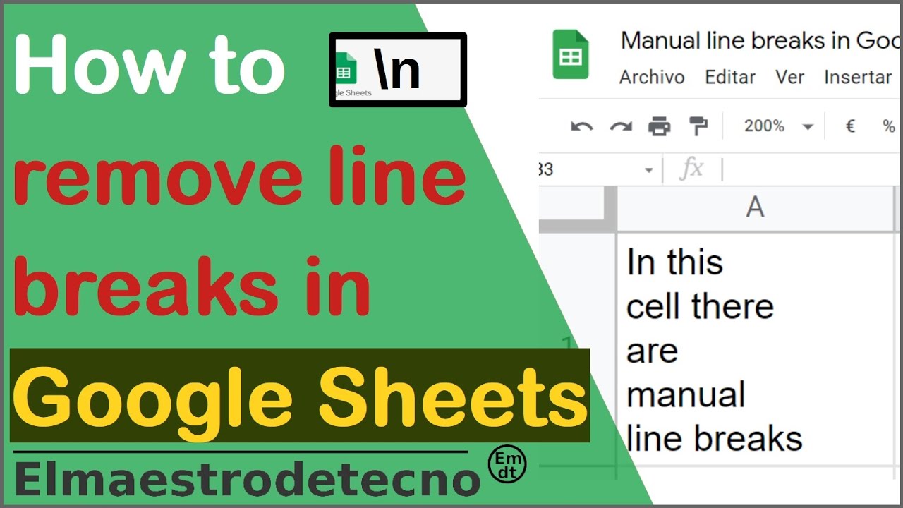 How To Remove Manual Line Breaks In Google Sheets YouTube How To Remove Manual Line Breaks In Google Sheets YouTube