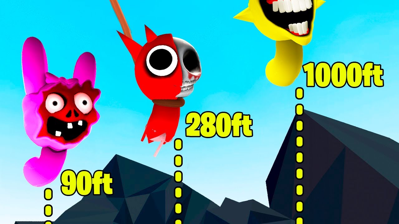 Who has the Highest Jump in SPRUNKI?! (all horror sprunki characters ...