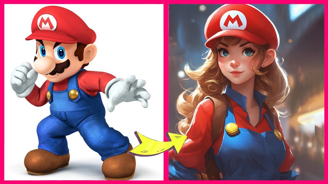 Super Mario Bros Characters Genderswap Version! - YouTube
