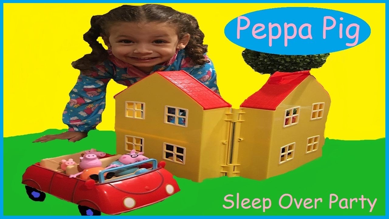 Peppa Pig Toys SLEEPOVER Slumber Party Play and HIDE and SEEk YouTube ...