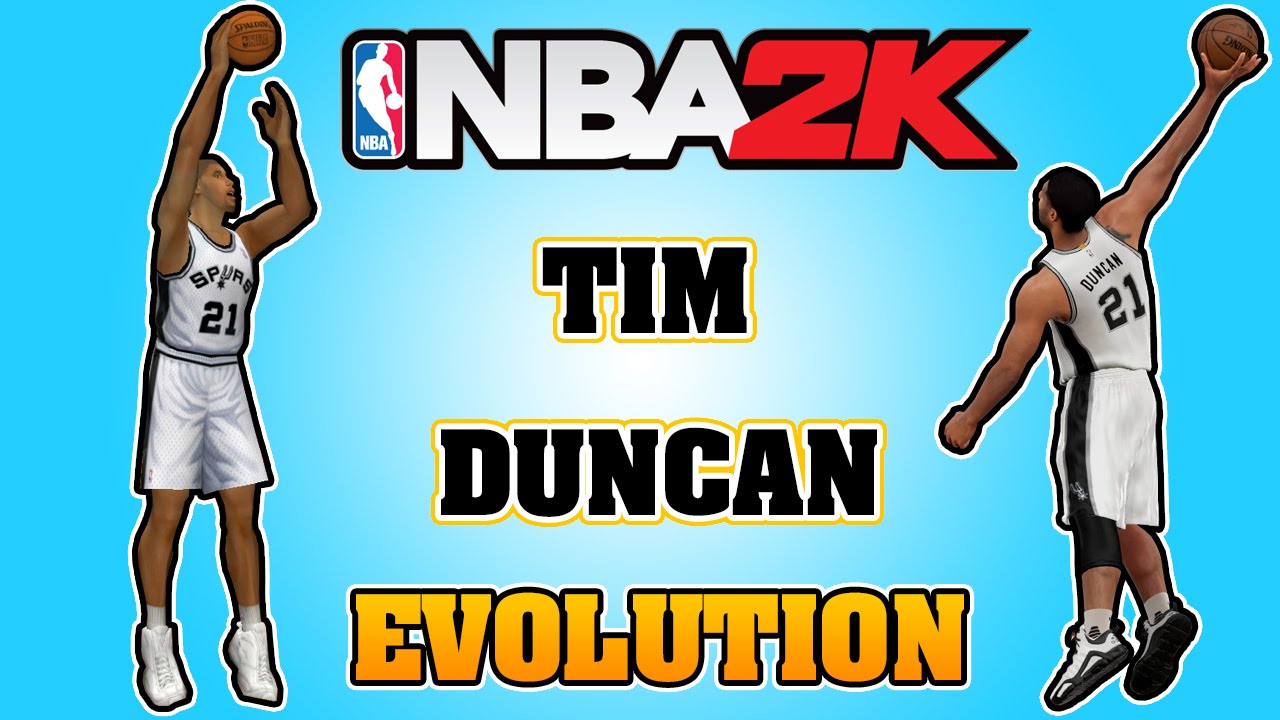 TIM DUNCAN evolution [NBA 2K - NBA 2K16] 🏀 - YouTube