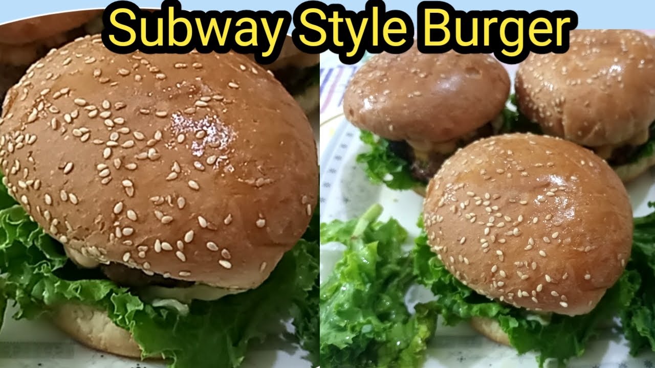 Subway Style Burger |Subway burger for kids lunch box | Very delicious ...