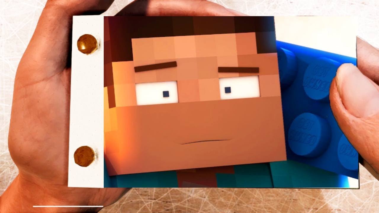 Never step on LEGO Minecraft Animation flipbook - YouTube