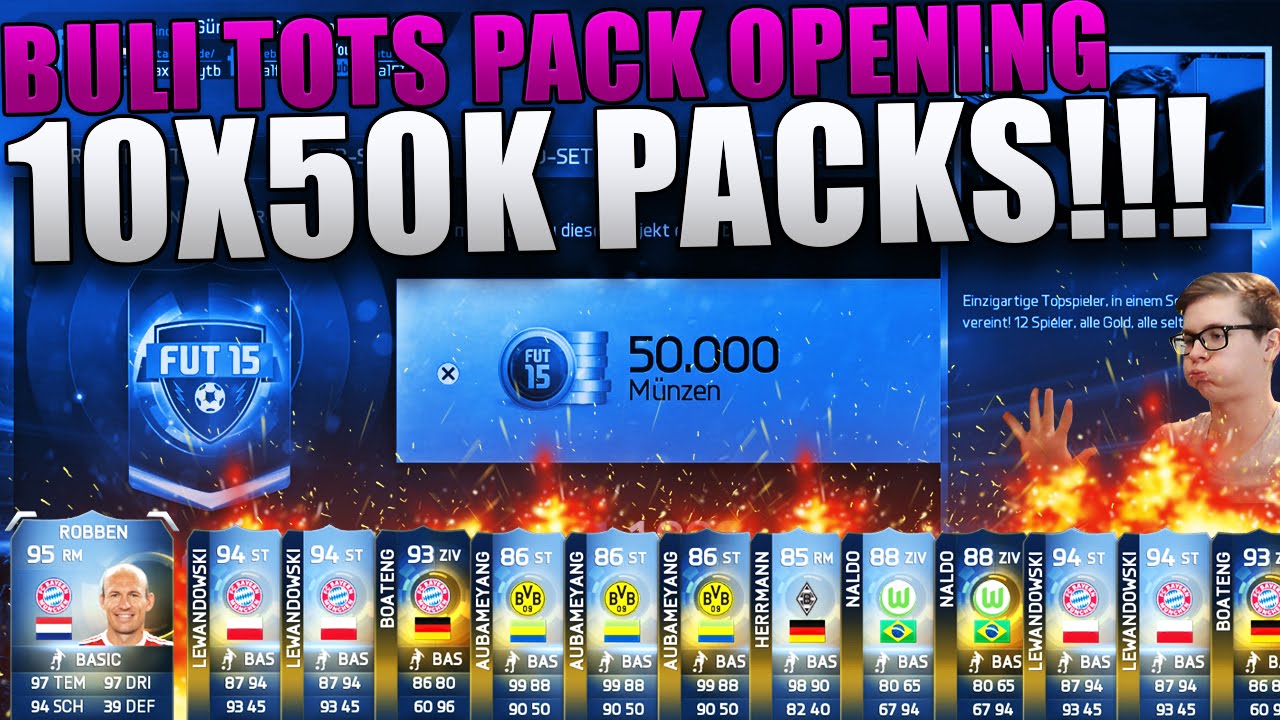 FIFA 15 ULTIMATE TEAM - TOTS PACK OPENING 10X50K SETS! [FACECAM] FT. 3 ...