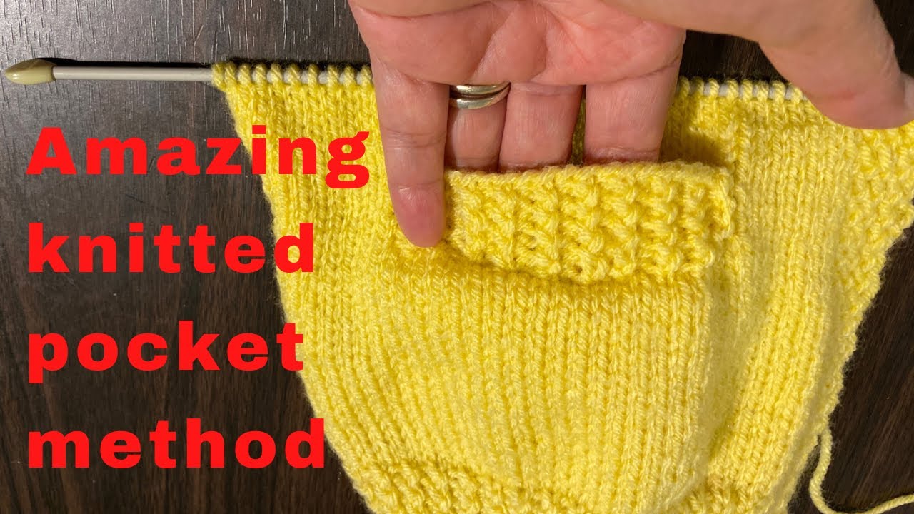 Knitted Pocket Techniques!for any kind sweater - YouTube