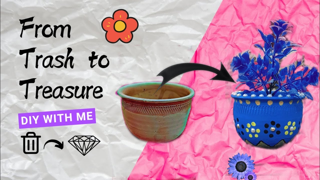 How to convert trash into treasure. Flower pot edition ️ - YouTube