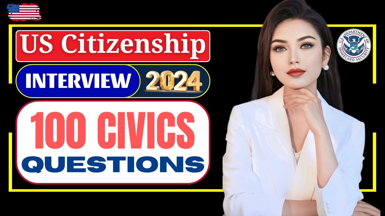 (2024) Easy to learn the 100 Civics Questions for US Citizenship Test ...