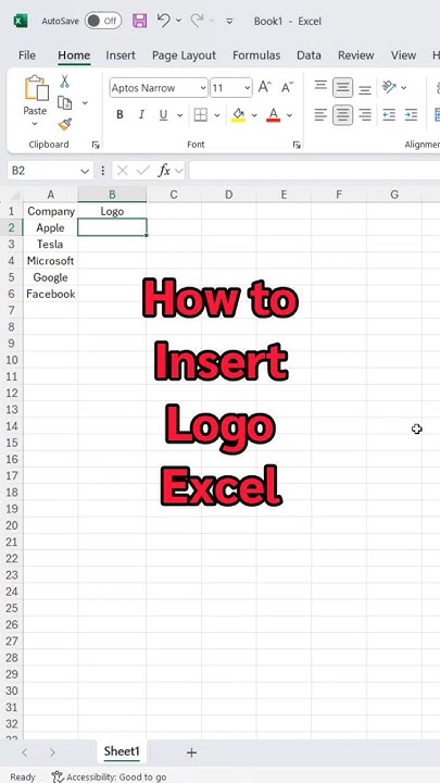 How to insert logo in excel #exceltricks #exceltips #Excel #exceltutorial - YouTube