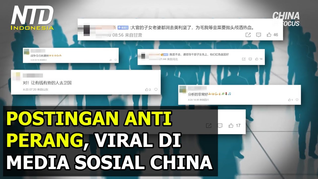 Postingan Anti Perang Viral di Media Sosial China - YouTube