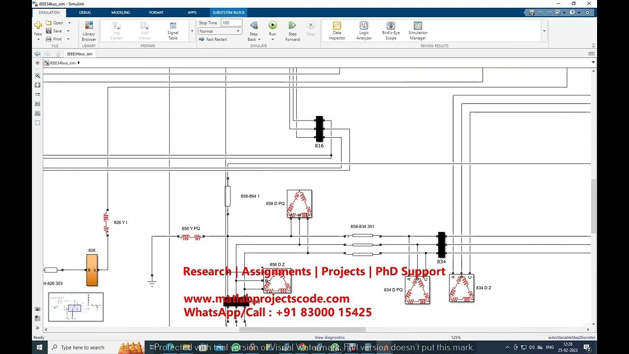 IEEE 34 BUS MATLAB SIMULINK SIMULATION PROJECT MATLAB SIMULINK MODEL | IEEE 34 BUS - YouTube