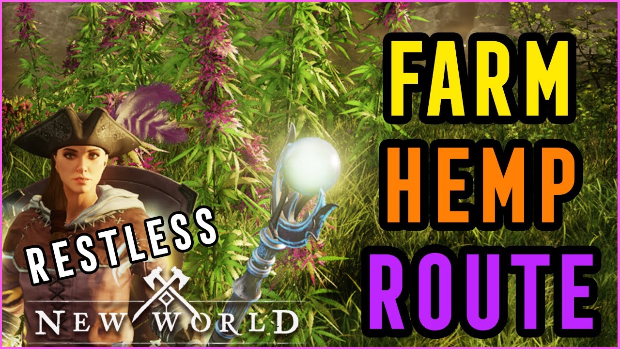 Best Hemp Fiber Farming Area In New World - Restless Shore - YouTube