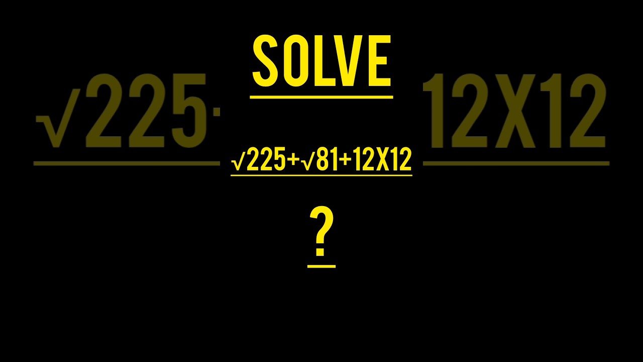 How To Solve Square Root Questions YouTube How To Solve Square Root Questions YouTube