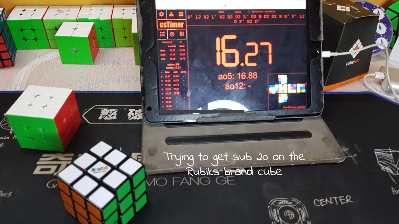 getting sub 15 on RUBIKS BRAND CUBE - YouTube