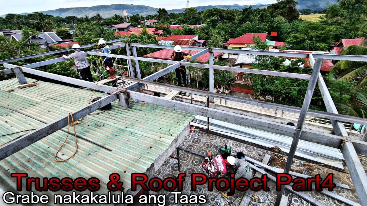 Steel Trusses & Roofing Project Part3 Full weld na ng Trusses 6-14-23 ...