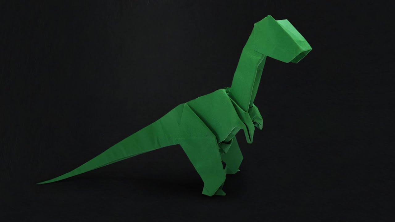Origami Velociraptor | Origami Dino | Dinosaur #1 - YouTube