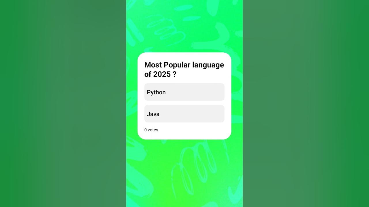 Most Popular Language Of 2025python Java Coding Code Programmingcodinglanguages