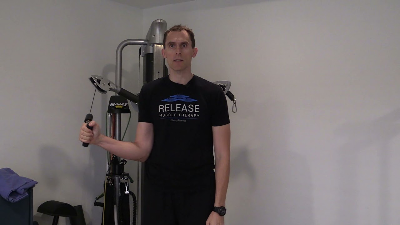 Standing Shoulder Internal Rotation with Cable - Detailed Instruction ...
