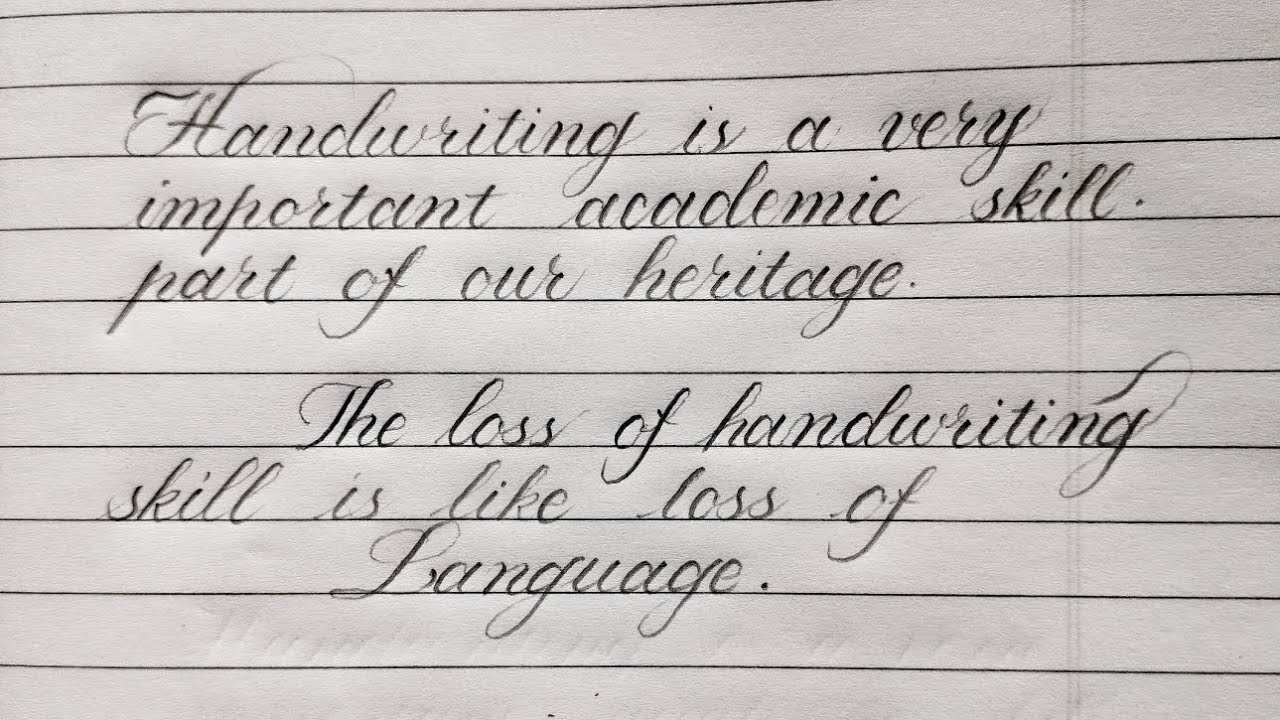 super clean cursive handwriting || cursive writing with pencil # ...
