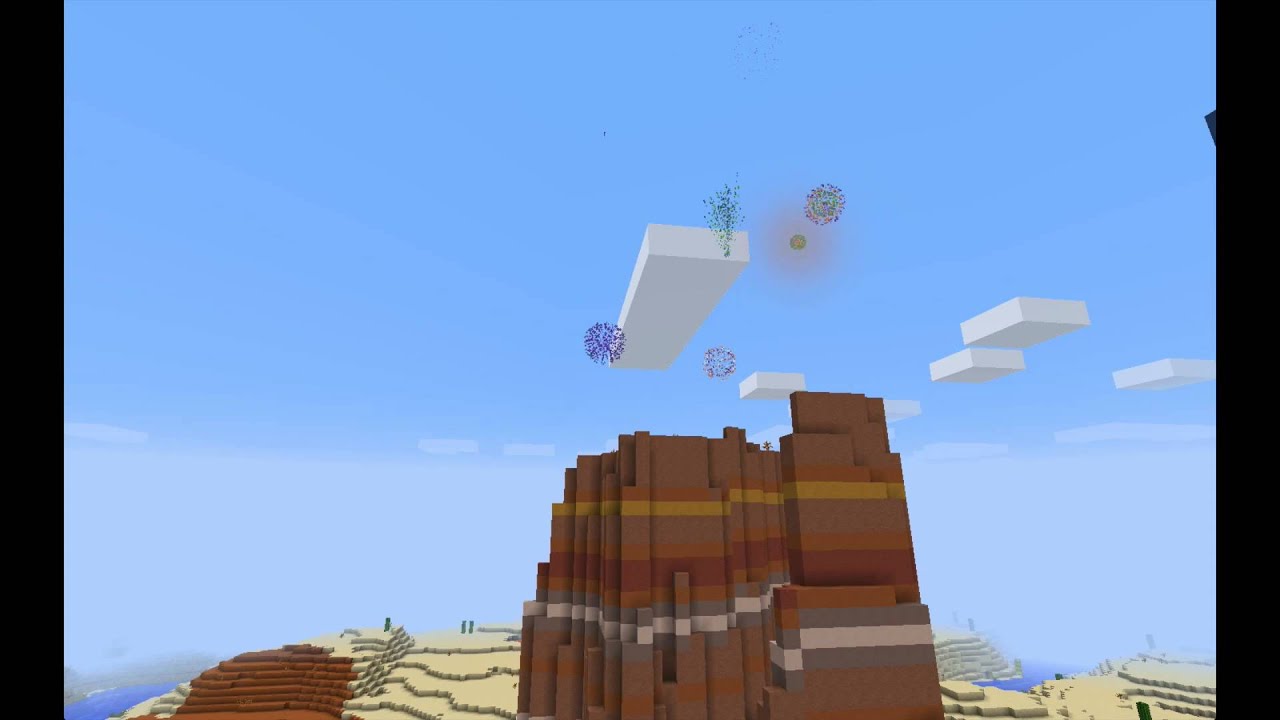 Minecraft remote control fireworks showcase - YouTube