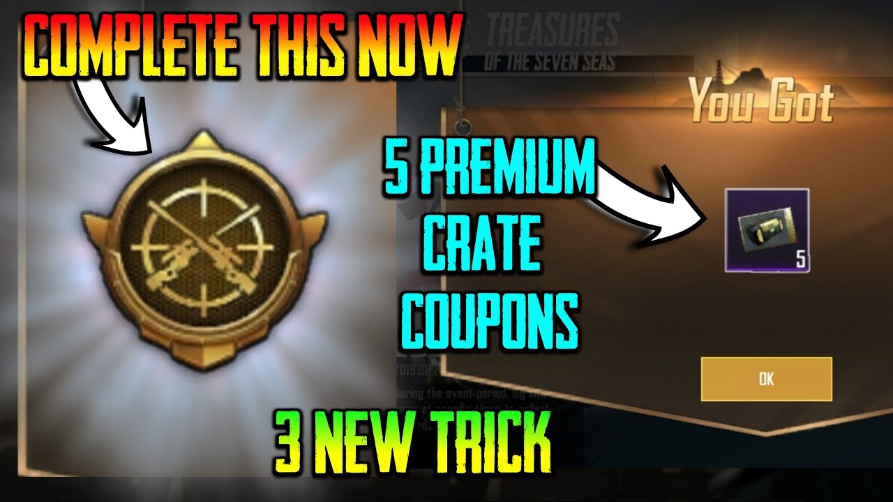 3 New Trick To Get Free 5 Premium Crate Coupons In Pubg Mobile - YouTube