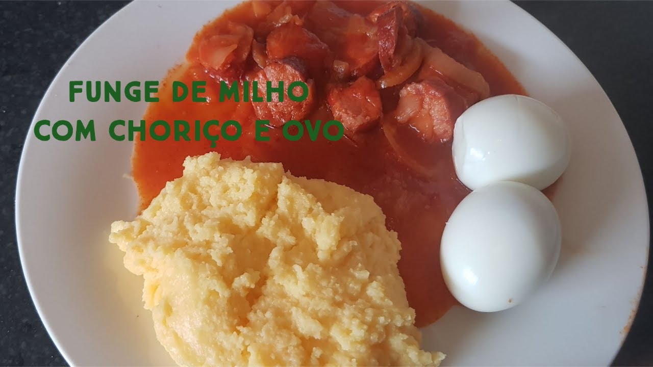 Funge de milho com chouriço e ovo| Receita angolana - YouTube