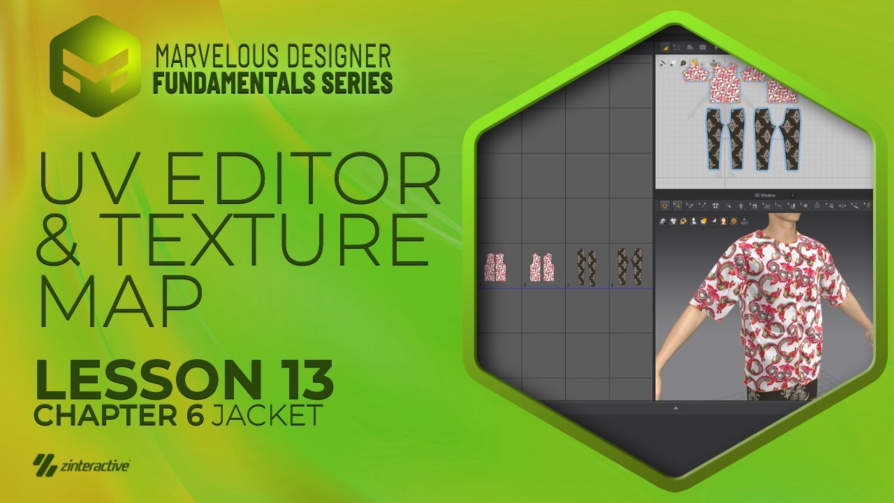 UV Editor and Texture Map | Lesson 13 | Chapter 6 | Marvelous Designer ...