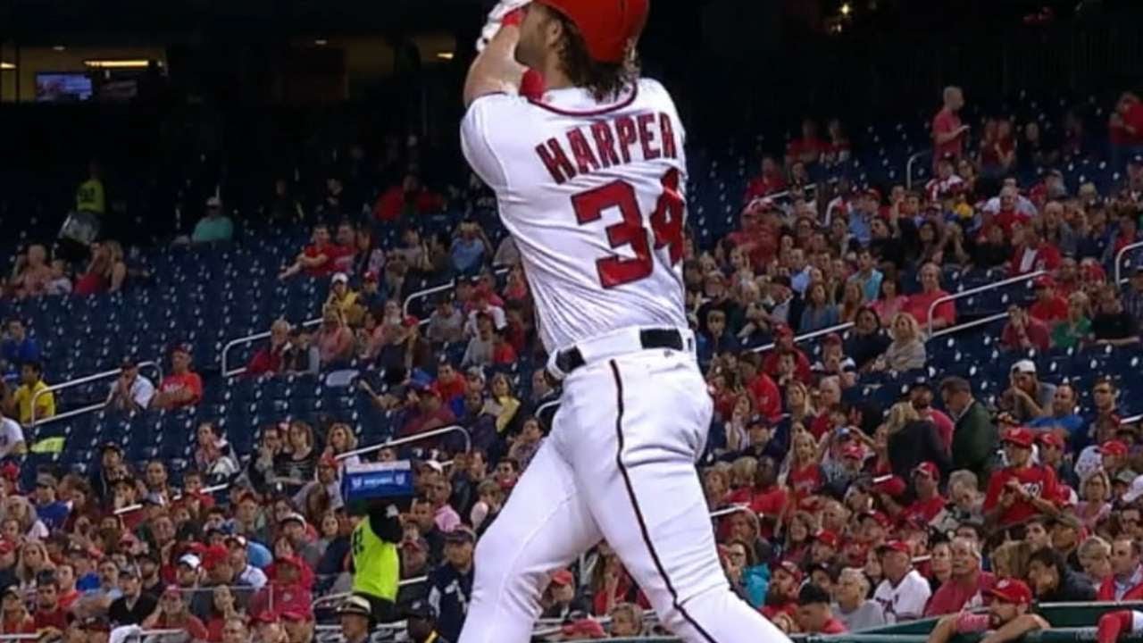 Harper launches his 150th career home run - YouTube