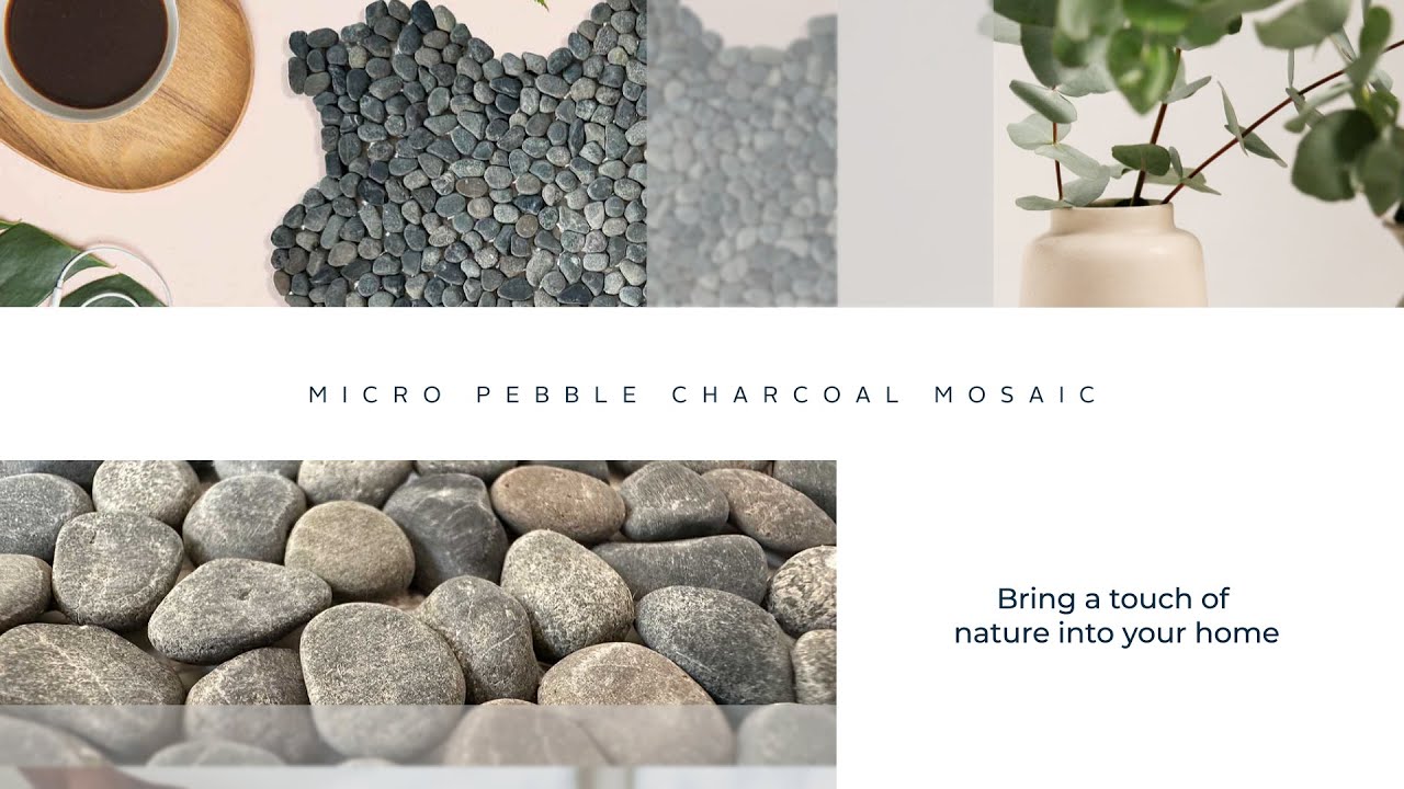 CTM's Micro Pebble Charcoal Mosaic - 300 x 300mm - YouTube