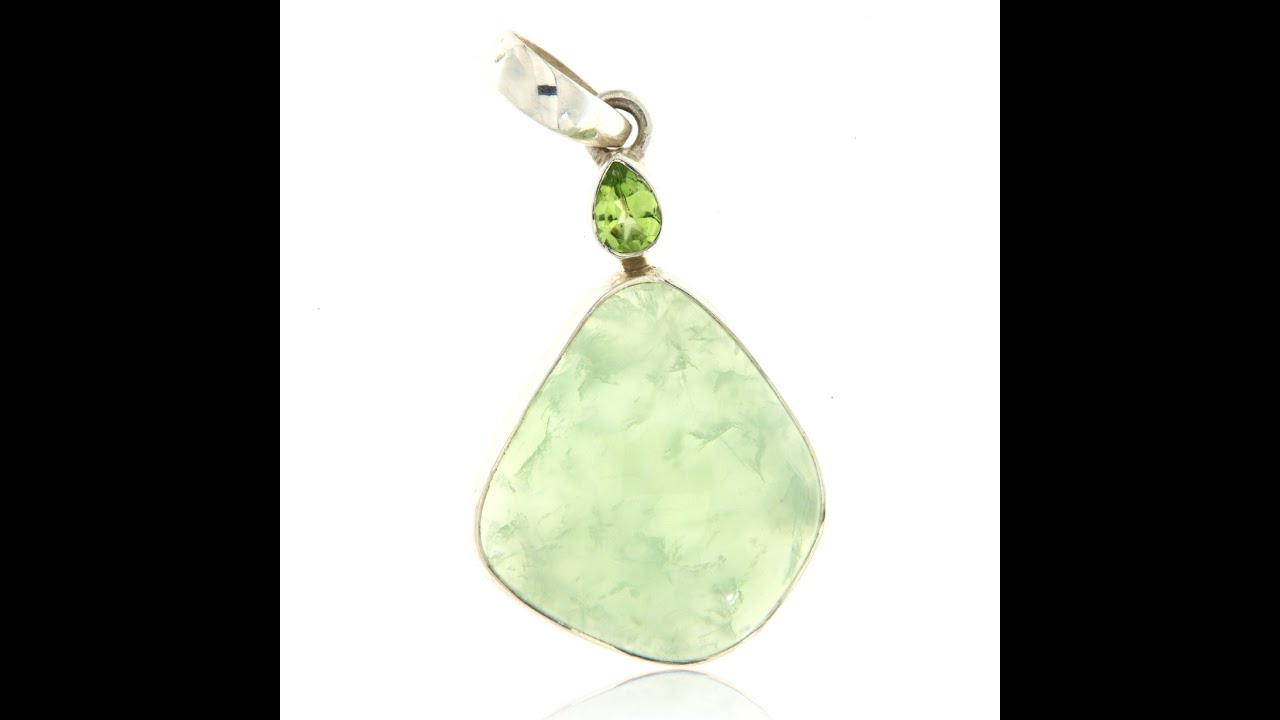 Pandant argint 925 Pietre Naturale Prehnit, Peridot stilunic ro - YouTube