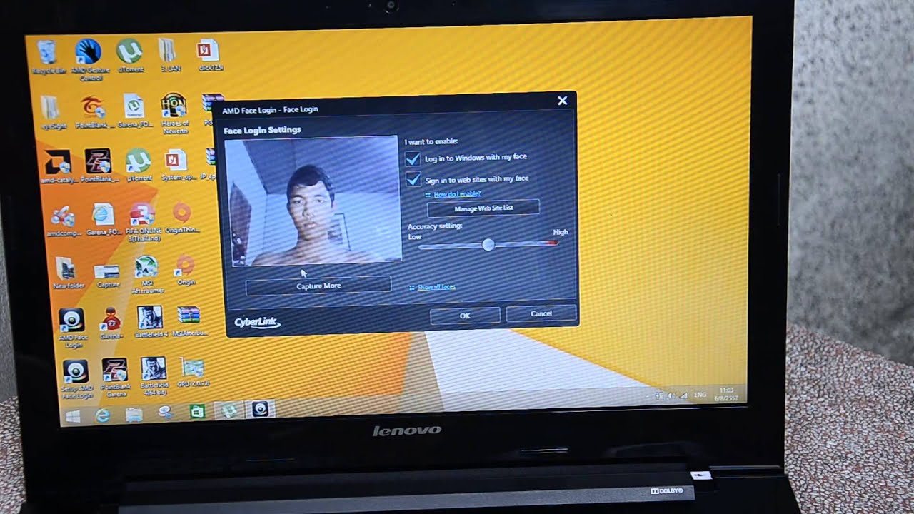 Face Login & BF4 Test - lenovo Z50 AMD A10 - YouTube
