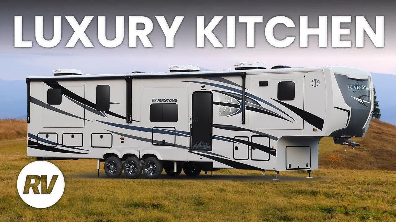 Luxury Rear Kitchen Fifth Wheel | 2025 Forest River Riverstone 39RKFB ...
