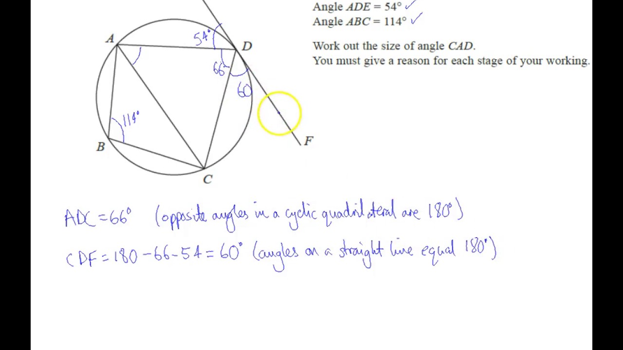 Edexcel Mock 2 Paper 2H Q20 Circle theorems - YouTube
