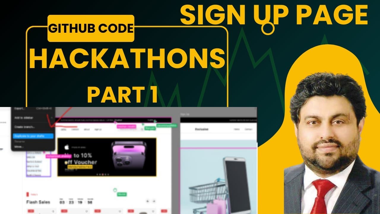 Hackathon Part 1Ecommerce Website Landing page start and Sign Up - YouTube