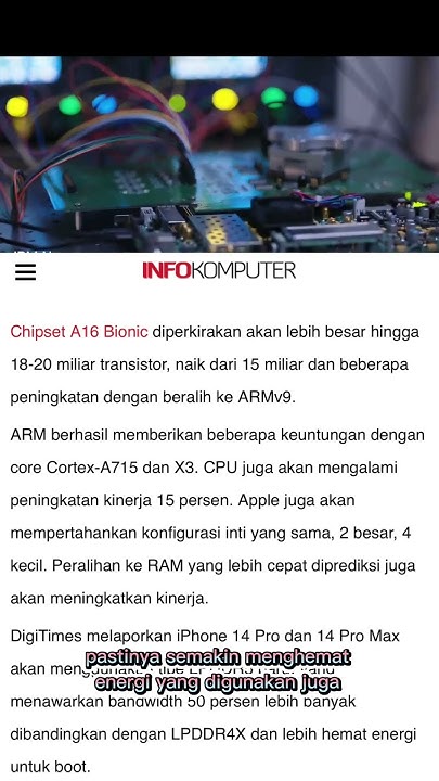 Chipset A16 Bionic Dengan Fabrikasi 5Nm, Apa itu Fabrikasi?🤔 #a16bionic #apple #iphone - YouTube