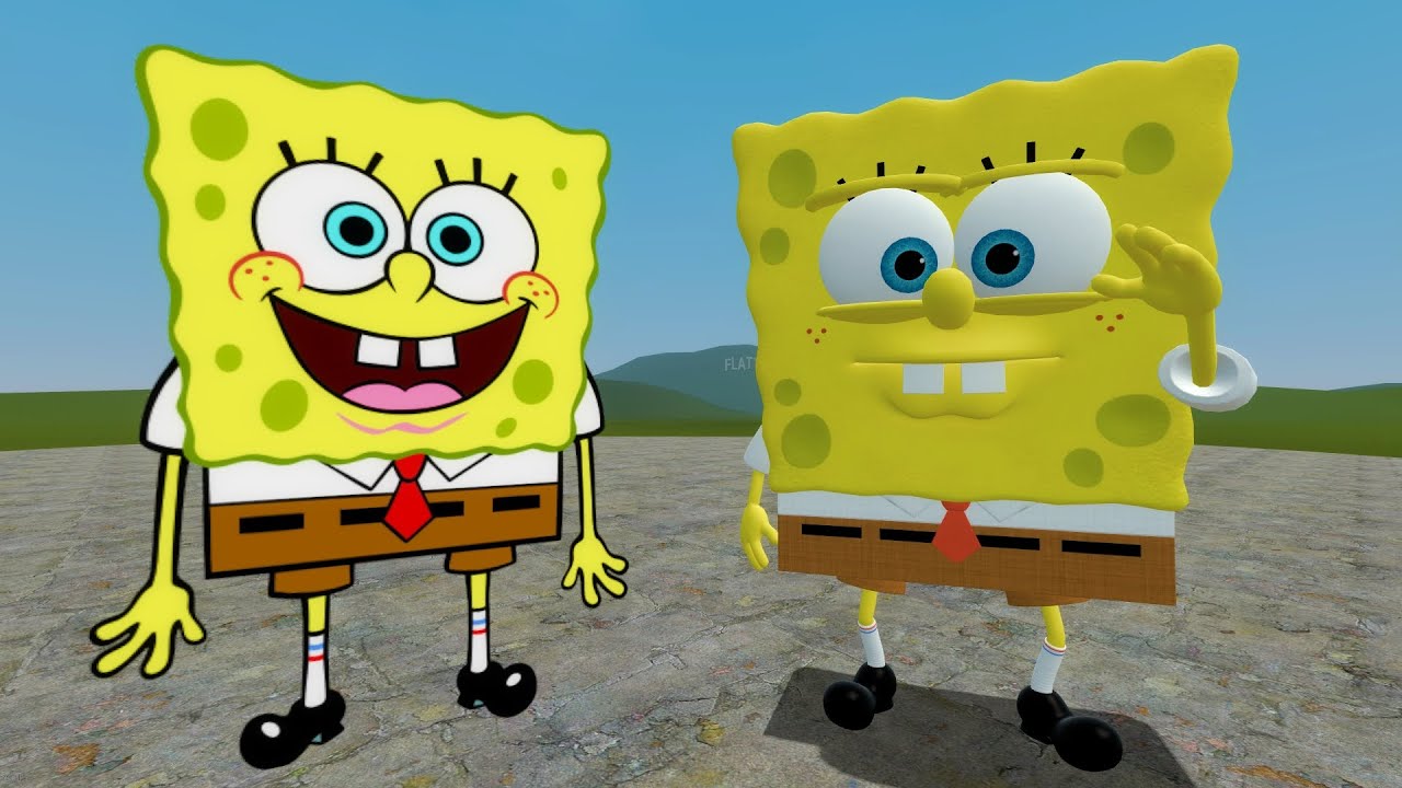 2D SPONGEBOB VS 3D SPONGEBOB NEXTBOT in Garry's Mod! - YouTube