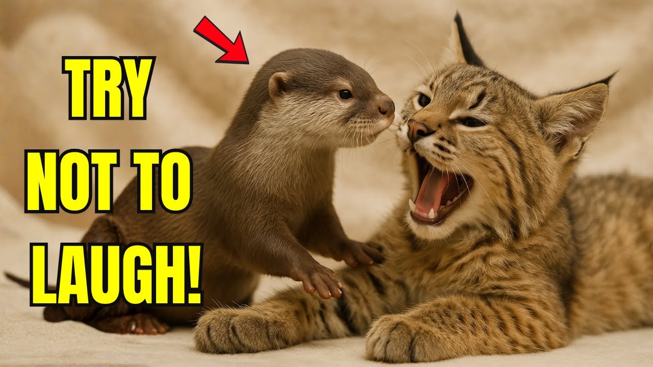 they raised a bobcat with an otter—her silly antics will make you LAUGH ...