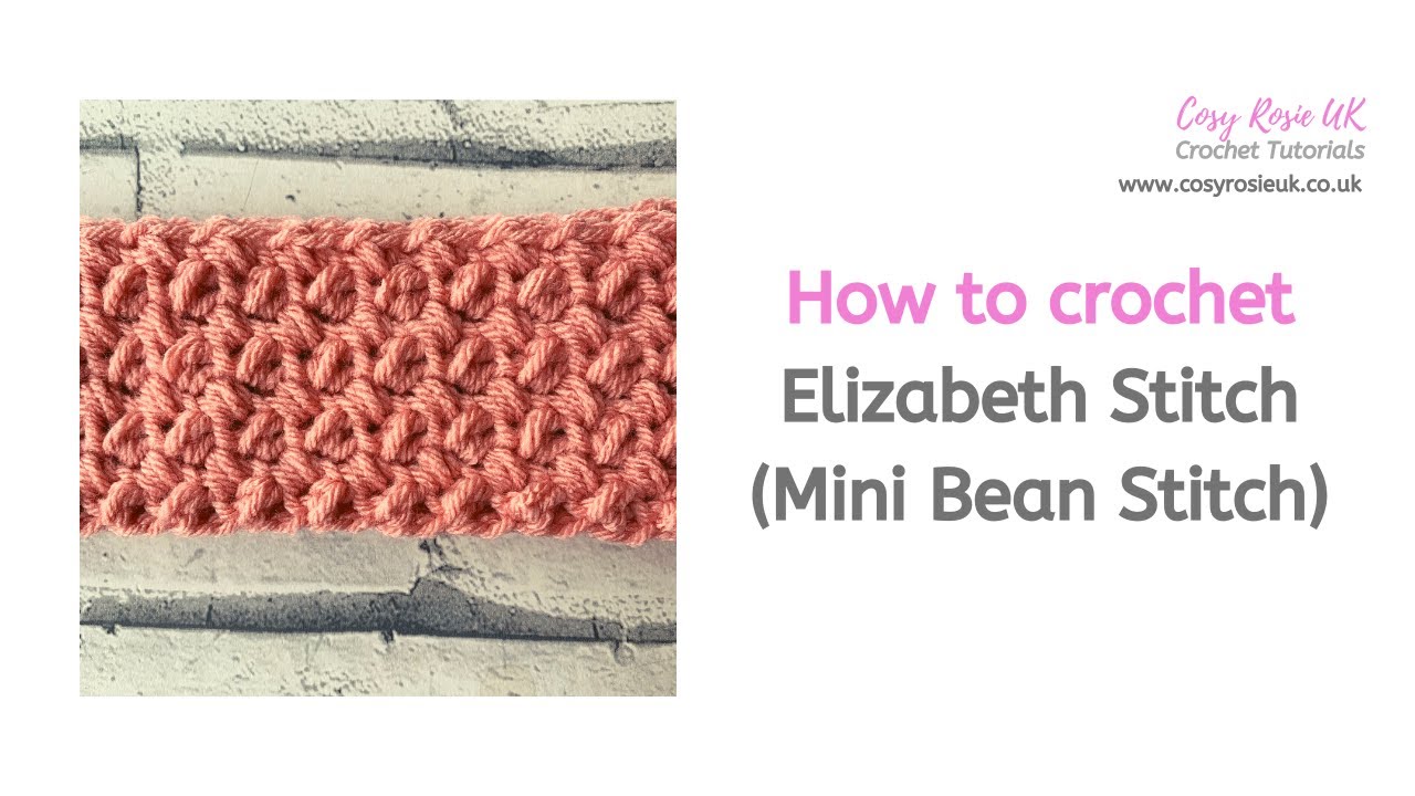 How to crochet Mini Bean Stitch (Elizabeth Stitch) - YouTube