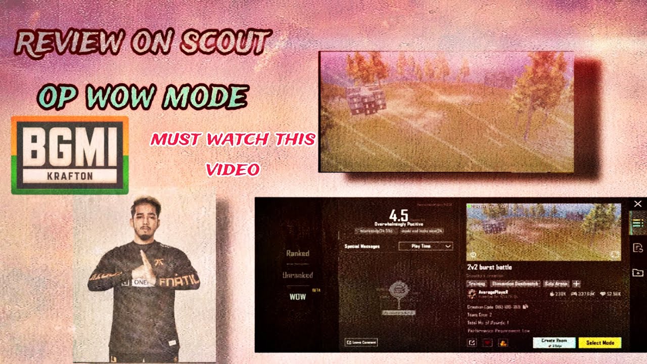 review on scout op wow mode | @toyscouter@officialscoutop | bgmi ...
