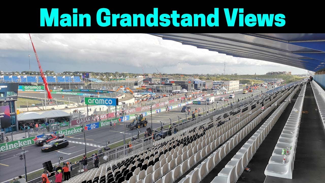 Zandvoort Main Grandstand Views - Dutch Grand Prix - YouTube