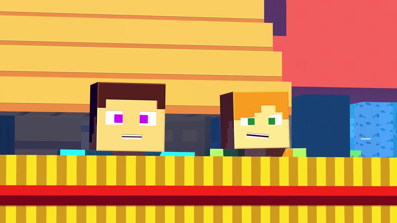 Steve build a house - YouTube