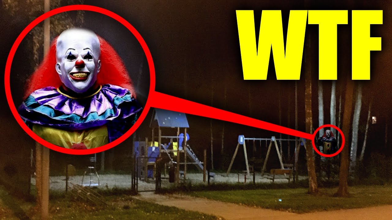 WHEN YOU SEE THIS NEAR A PLAYGROUND AT NIGHT, RUN AWAY!! (SCARY CLOWN ...