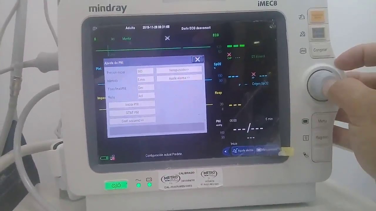 Monitor Signos Vitales Mindray iMEC8 Presion Nibp manual-automatico ...